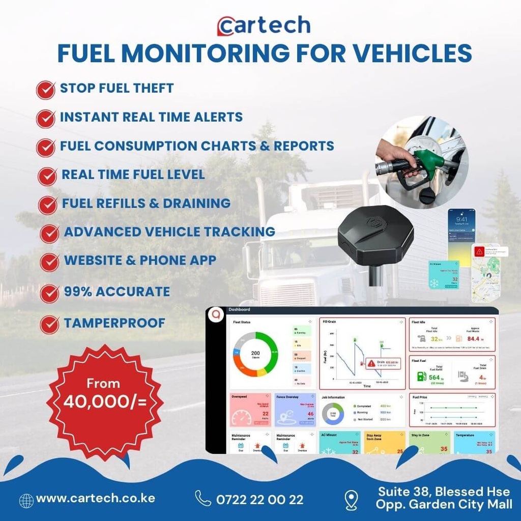Fuel Management System in Kenya: The Best Vehicle Fuel Monitoring System | CarTech